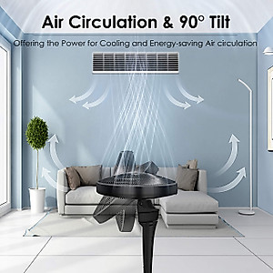 Outdoor Fan - 2 in 1 Portable Floor Fan, Cooling Floor Fan with Remote Control, 4 Speeds, 3 Modes, Ultra Quiet Outdoor Fans with Adjustable Height and Tilt, 7.5-Hour Timer Pedestal Fan for Bedroom