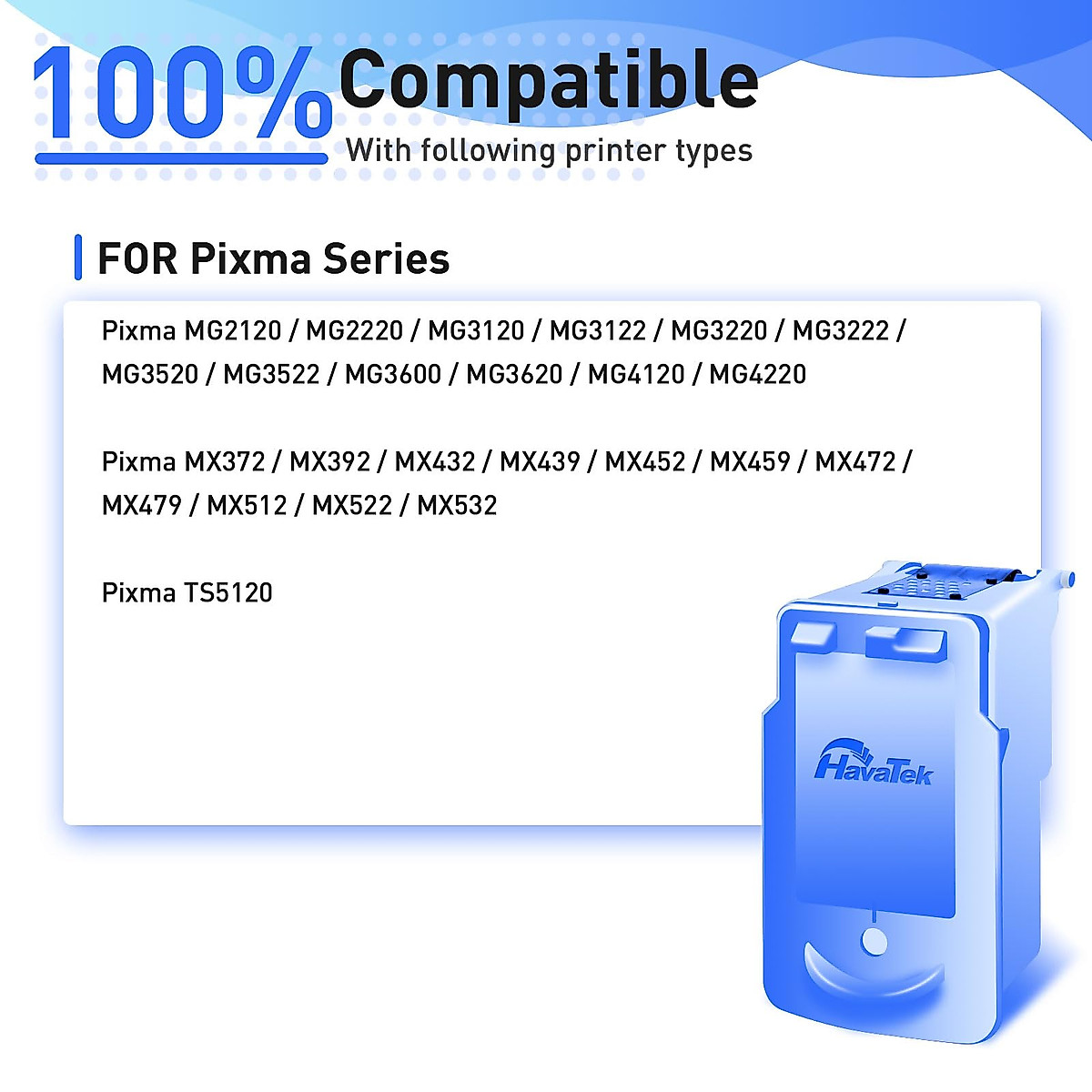 HavaTek Remanufactured 240 Ink Cartridge Replacement for Canon PG-240 Black for Canon Pixma MG3620 MG3600 MX452 MG2120 MG3520 MX472 MG3220 MX432 MG2220 MX512 MG3122 MG3222 MG3120 Printer (1 Pack)