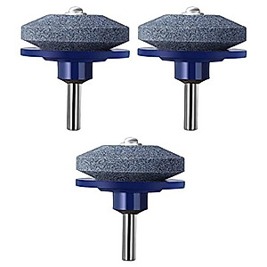 Lawn Mower Sharpener Garden Tool Sharpener, Lawn Mower Blade Sharpener Lawn Mower Sharpener for Power Drill Hand Drill (50MM, 3pcs)