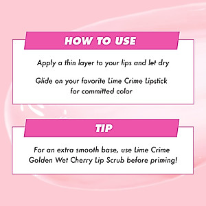 Lime Crime Ghost Veil Lip Primer, Translucent Sheer Pink - Extends the Life of Lipstick - Lightweight and Super Sheer Smoothing Base for Long Lasting Quality - Vegan & Cruelty-Free