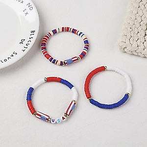 Heishi Surfer Bracelets for Women Vsco Boho Beaded Bracelet Friendship Polymer Clay Rainbow Bracelet Stack Vinyl Disc Stackable Bracelet, Stone, created-alexandrite