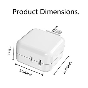 iPhone Fast Charger [MFi Certified] 35w Dual USB C Charger Apple Power Adapter Foldable Apple Charging Block for iPhone 14/14 Pro Max/13/13 Mini/13 Pro Max/12/11/ Samsung Galaxy S22 Ultra/Note 10