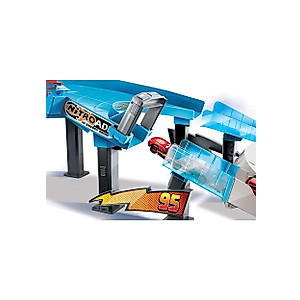 Disney Pixar Cars Rusteze Double Circuit Speedway Playset Test Track Set For Drift, Race and Crash Competitions, With Lightning McQueen Vehicle, Kids Birthday Gift For Ages 4 Years and Older