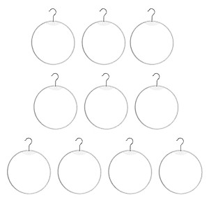 jojofuny 10pcs Plastic Round Circle Loop Hanger Thong Underwears Display Ring Hangers Hook Bikini Swimwear Lingerie Brief Display Hoop Rack Hangers Holder