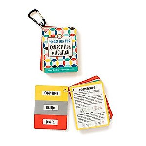 Photography Cheat Sheet Cards (Set of 2 Decks) - DSLR Camera Photography and Composition/Lighting Sets - Plastic Reference Cards | Snap Happy Mom (Bright)