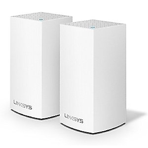 Linksys WHW0203 Velop Home Mesh Wi-Fi System Bundle (Dual/Tri-Band Combo) - Wi-Fi Router/Wi-Fi Extender for Whole-Home Mesh Network (3-Pack, White)