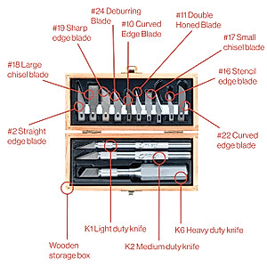 Excel Blades 44283 Craftsman Hobby Knife Set, Precision Cutting Tool Set, Craft Knife Set Includes Assortment of Light Duty to Heavy Duty Handles and 13 Blades