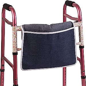 DMI Universal Walker Bag, Single Pocket Carry-All Pouch, Easy to Attach and Fold, Durable, Machine Washable, 12.5 to 15 Inches