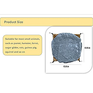 ISMARTEN Small Animals Pet Hammock for Cages, Triple-Layer Hanging Bed Cage Accessories Bedding Hideout Sleeping for Chinchilla Parrot Sugar Glider Rat Hamster