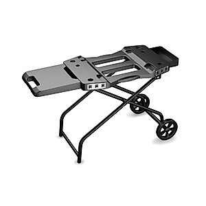 GRISUN Portable Grill Cart for Ninja Woodfire Grill OG700 Series, Folding Outdoor Grill Stand for Ninja OG701, Pit Boss 10697/10724, 22" Blackstone,Traeger Ranger Griddle with Table Shelf and Basket