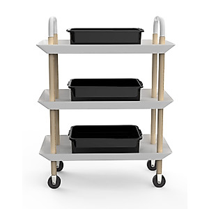 5-Pack Commercial Bus Tubs Box/Tote Box, Black Plastic Storage with Handles, Wash Basin Tub 8 Liter