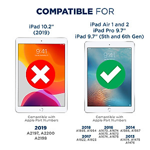 Tech Armor Ballistic Glass Screen Protector Designed for Apple iPad Air, Air 2 and iPad 9.7 Inch (2017) 1 Pack