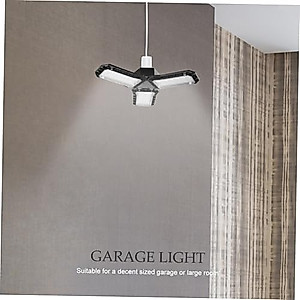 ORFOFE Ceiling Lights Garage Lights LED Deformable Lamp Garage LED Light Garage Light Fixtures Outdoor Lamps Garage Daylight LED Garage Daylight Light LED Lights for Garage Abs Black