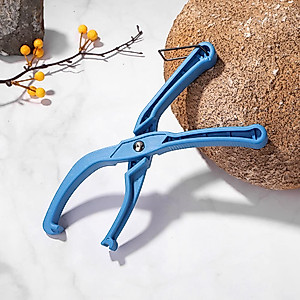 Bike Tire Pliers Rim Protector Tool Bike Tyre Removal Clamp Bicycle Tyre Tool Bike Rim Protector Hand Tire Lever Bead Tool Convenience Road Mountain Bike Tire Changer for Hard to Install Bike (Blue)