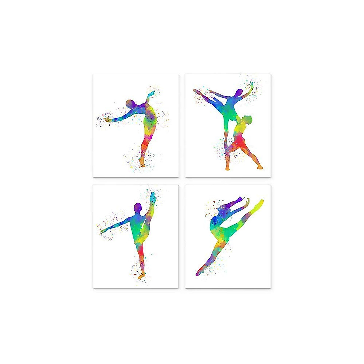 Male Ballet Dancer Abstract Wall Art Print 8x10, Set of 4, Perfect for for Ballet Dancer, Teacher and Lover of Ballet, Ideal Bedroom, Dance Studio, Locker Decor