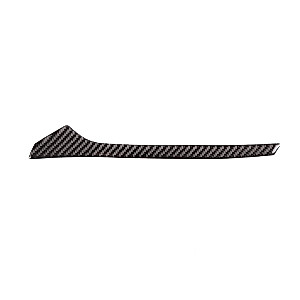 Real Carbon Fiber Gear Shift Left Trim Strip Fit for Toyota Supra GR A90 A91 MK5 2019-2024, Console Gear Shift Decorative Strip Sticker, 1PCS (Black)