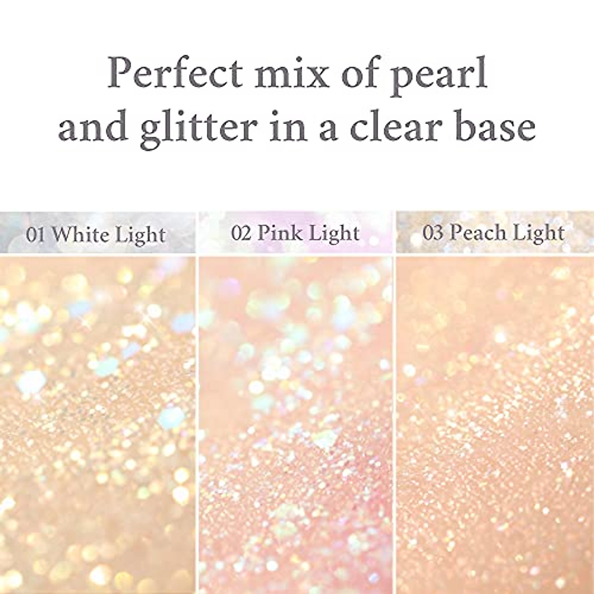 FLYNN Lightcatcher Liquid Glitter Eyeshadow | Long Lasting, Quick Drying, Lightweight Water Texture, No Fall-out | K beauty High-Impact Eye Looks (03 Peach Light) 0.12oz