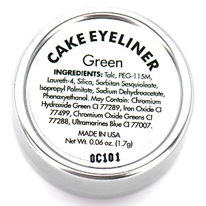 Pure Ziva Matte Forest Emerald Green Cake Eyeliner & Pressed Eyeshadow, Water Activated Powder; Gluten & Cruelty Free