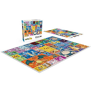 Buffalo Games - Pokemon - Frames - 1000 Piece Jigsaw Puzzle for Adults Challenging Puzzle Perfect for Game Nights - 1000 Piece Finished Size is 26.75 x 19.75, Large