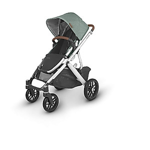 UPPAbaby Vista V2 Stroller - Emmett (Green Melange/Silver/Saddle Leather) + Travelbag for Vista, V2, Cruz, V2