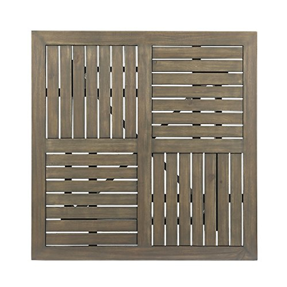 Christopher Knight Home Baia Outdoor Acacia Wood Square Dining Table, Gray