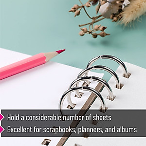 Mr. Pen- Loose Leaf Binder Ring, 40 Pack, Binder Rings 1 Inch, Binder Rings, Book Rings, Metal Rings for Index Cards, Rings for Flash Cards, Index Card Rings, Paper Rings, Small Binder Ring, Book Ring