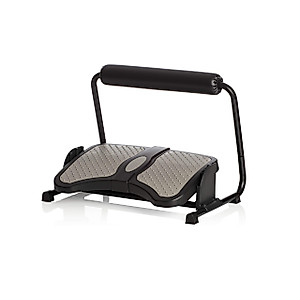 SUN-FLEX Ergonomic Height Angle Adjustable Footrest Under Desk for Sitting and Standing,Intuitive Foot Stool and Leg Support for Standing Desk (Black)