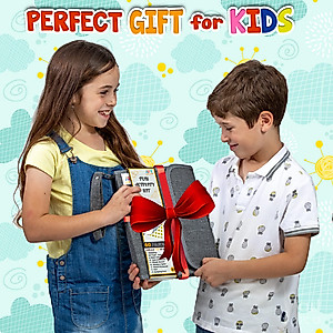 Activity Book for Girls and Boys - Premium Case Includes Large 60-page - 420 Stickers, Rainbow Scratch Papers, Reusable Stickers, Coloring Pencils, Numbers and Letters Stencil - Educational Toys Gift