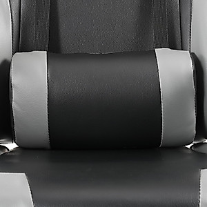 Anman Flight and Racing Simulator Game Chair with Backrest Black Grey Premium Recliner
