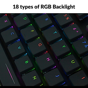 Keychron K1 RGB Hot-swappable Tenkeyless Layout Ultra-Slim Wireless Bluetooth/Wired USB Mechanical Keyboard for Mac Windows with Low-Profile Keychron Optical Blue Switch Full Aluminum - Version 5
