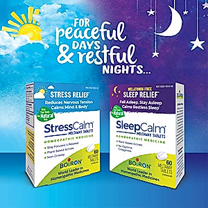Boiron StressCalm for Relief of Stress, Anxiousness, Nervousness, Irritability, and Fatigue - 60 Count