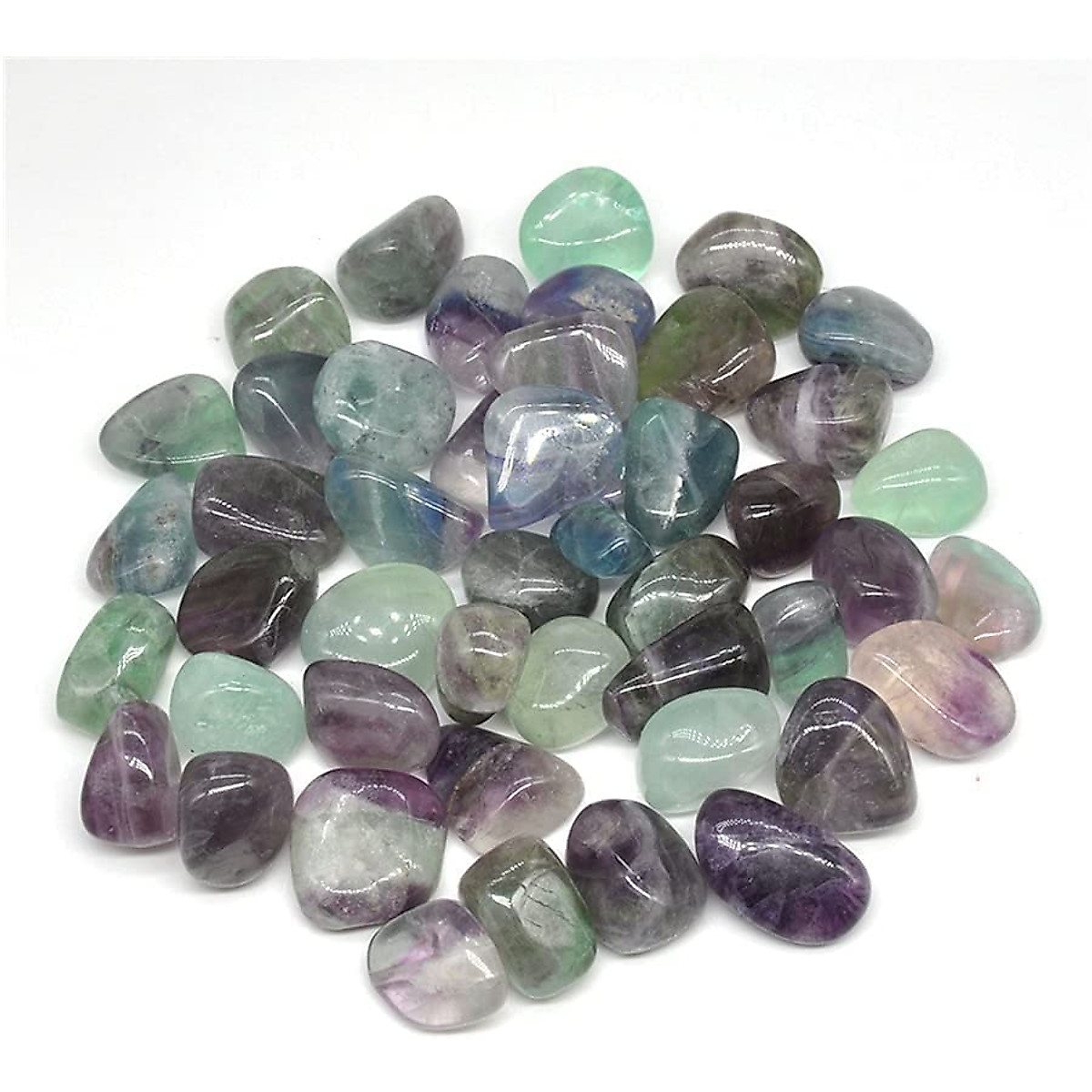 BAWHO Natural Tumbled Stones Bulk Crystals Polished Gemstones Gem Raw Aquarium Decoration Minerals WANMUQYIN (Size : 100g)