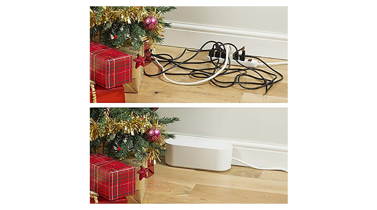 D-Line Cable Management Box – Safe Cord Organizer for Clutter-Free Spaces