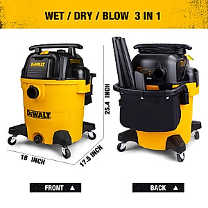 DeWALT 12 gallon Poly Wet/Dry Vac,Yellow,DXV12P