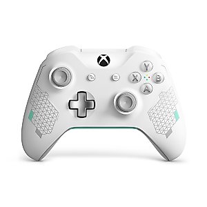 Microsoft Xbox Wireless Controller Sport White Special Edition - Wireless - Bluetooth - Xbox One - PC - Diamond rubberized grips - White/Mint