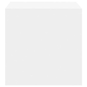 Queen.Y Floating Shelves Set of 4, Wall Mounted Cube Shelves with Cabinet, Wall Hanging Storage Shelves, Home Decor Furniture, White