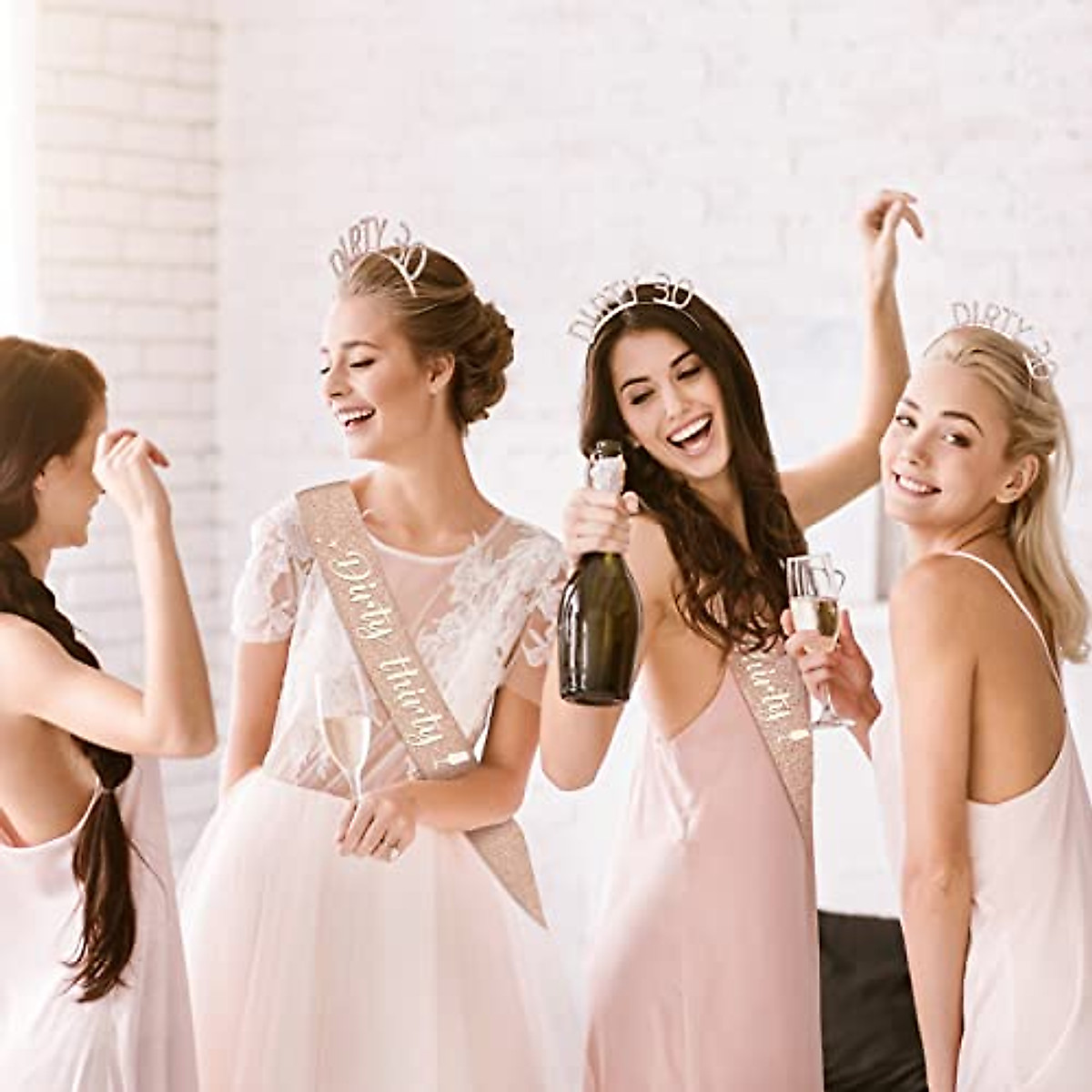 30th Birthday Decorations for Women, 30th Birthday Sash, Rhinestone Headband / Tiara, Candles, Cake Toppers and Daily Planner, Dirty 30 Birthday Decorations and 30th Birthday Gifts for Her