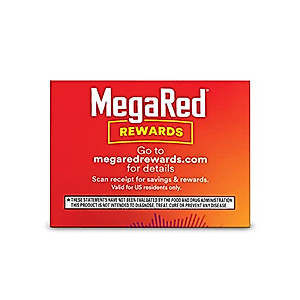 MegaRed Omega 3 Fish Oil Supplement 800mg (per Serving), Advanced 6X Absorption EPA & DHA Omega 3 Fatty Acid Softgels (80cnt Box), Phopholipids, Supports Brain Eye Joint & Heart Health