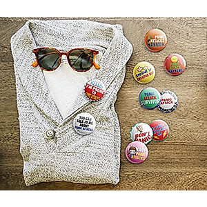 Panic Attacks Awareness Pinback Buttons (10 Pack) - Stocking Stuffers Premium Quality Gift Ideas for Children, Teens, & Adults - Corporate Giveaways & Party Favors