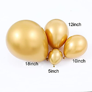 Red Black Gold Balloon Garland Arch Kit, 149Pcs Chrome Metallic Gold Marble Agate Black Balloons for Men Women Kids Birthday Party Decorations Baby & Bridal Shower Wedding Graduation Party Supplies