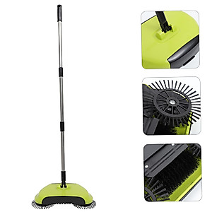 Veemoon 3 1 Carpet Cleaner Machine Push Broom Push Cleaning mop Manual mop Cleaner Carpet Sweeper Floor Cleaning Machine Floor Sweeper Cleaner mop Wood Floor to Rotate Vacuum Ground Brush