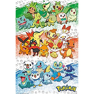 Pokemon - TV Show/Gaming Poster (First Partners) (Size: 24" x 36")