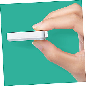 FRCOLOR 2 Pcs Thermometer for Aquarium Water Digital Water Stick on Mini Fish Small Fish Tank Heater Temperature Measure Tool Mini Heater Digital Measure Sticker White Electronic Plastic