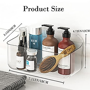 Cabinet Door Organizer Acrylic Adhesive Shelf Wall Mounted Storage, Small Wall Organizer Without Drilling, Automatic Draining Sink Caddy for Kitchen, Bathroom, Shower, Laundry, Camper, Utility Room