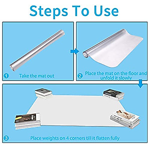 Office Desk Chair Mat for Hard Wood Floor Thick PVC Matte 48" x 36",Transparent Sturdy Chair Mat