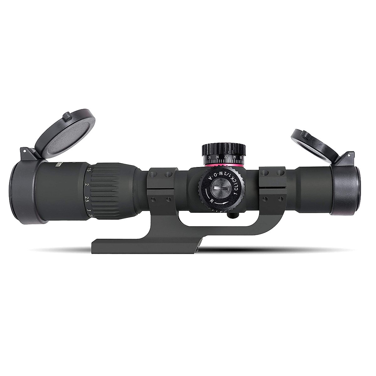 Monstrum G2 1-4x24 First Focal Plane FFP Rifle Scope | ZR300 H-Series Offset Scope Mount | Bundle