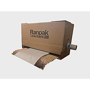 Ranpak WrapPak Ex 750 feet expandable honeycomb cushion wrap, recyclable packing paper, eco-friendly kraft paper cushioning, made in USA