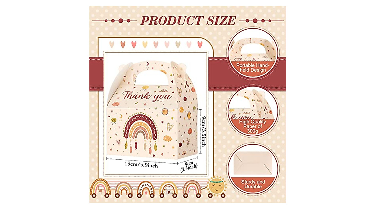 Nezyo 12 Pack Rainbow Gift Boxes for Fun Parties