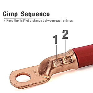 iCrimp Battery Cable Lug Terminal Crimping Tool, for 1/0, 2/0, 3/0, 4/0 Gauge, Battery Cable End, Heavy Duty Lug, Copper Wire Lug Crimper