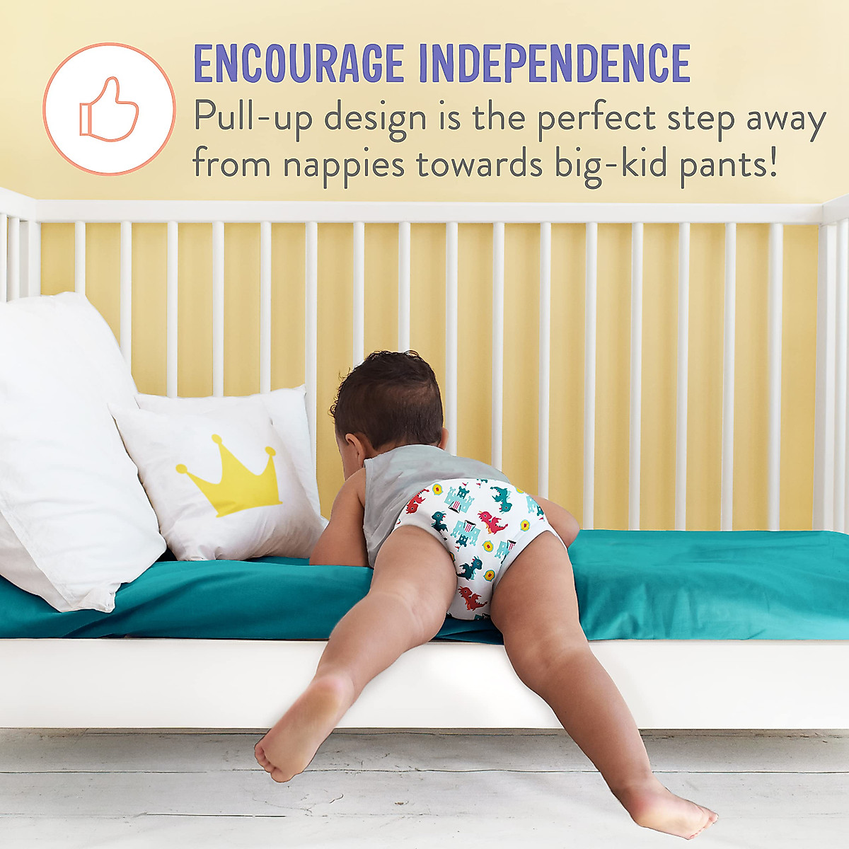 Bambino Mio, Potty Training Underwear for Girls and Boys, Light Pink, 3+ Years